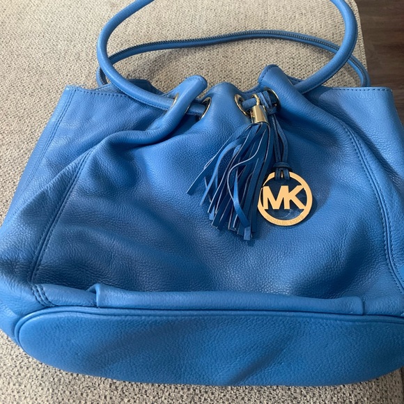Michael Kors | Bags | Michael Kors Blue Handbag | Poshmark